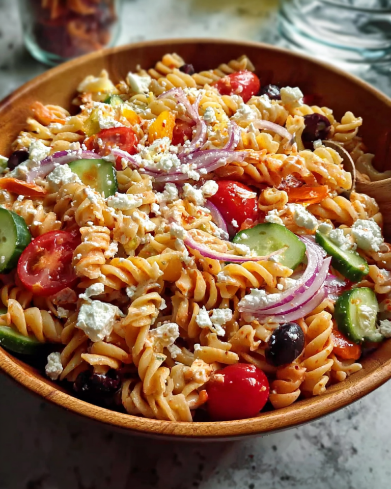High Protein Greek Pasta Salad